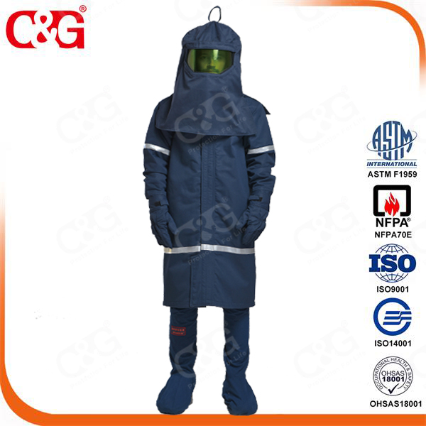Cat4 40cal/cm2 Arc Flash suit with fan system -C&G Safety