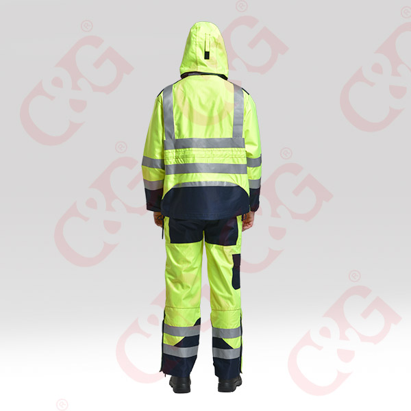 Fr hi vis arc flash coats and pants anti static and waterproof rainwear ...